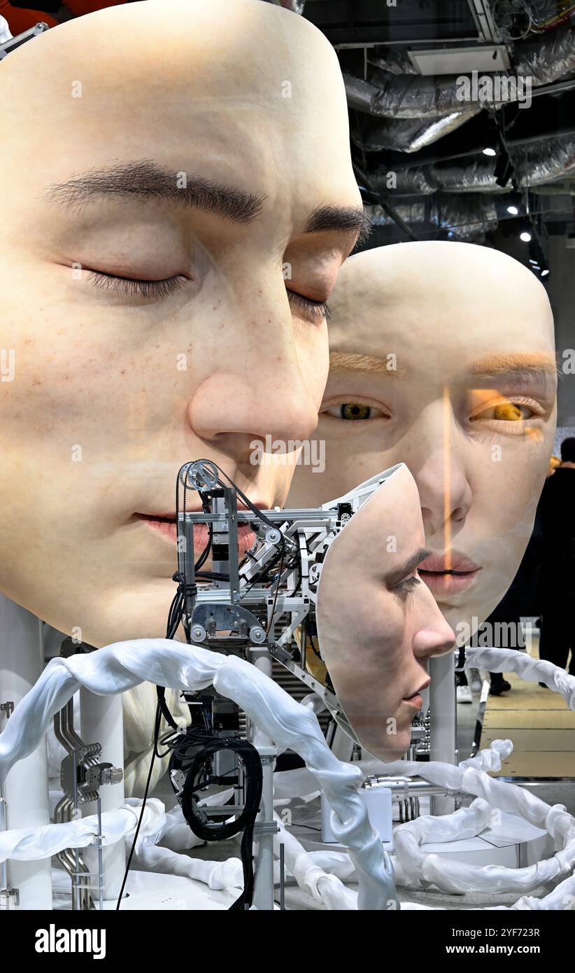 Robotic faces Tokyo Stock Photo - Alamy