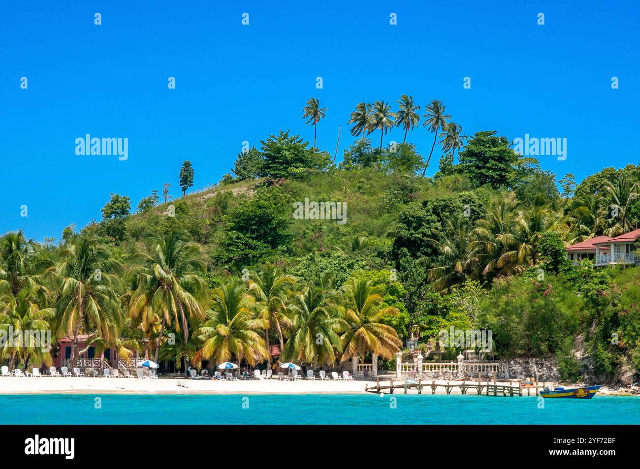 Abaka bay resort waterfront beach in Île-à-Vache, Sud Province, Haiti ...