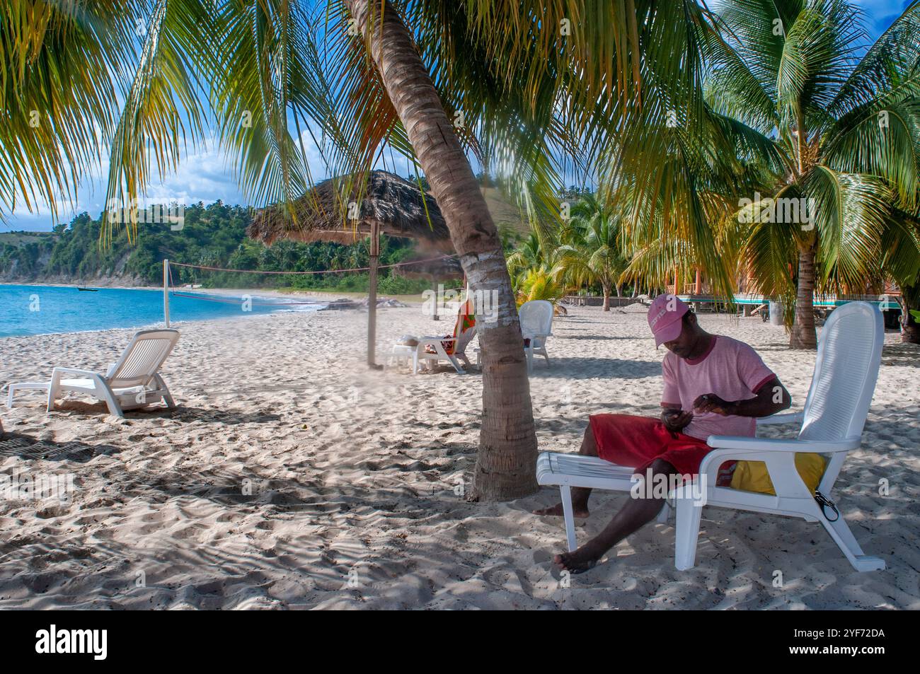 Abaka bay resort waterfront beach in Île-à-Vache, Sud Province, Haiti ...