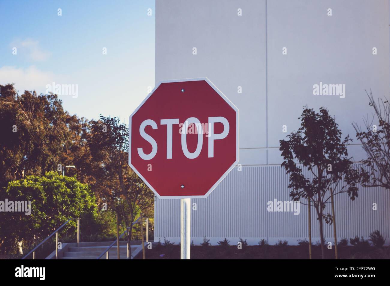 A view of a common stop sign Stock Photo - Alamy