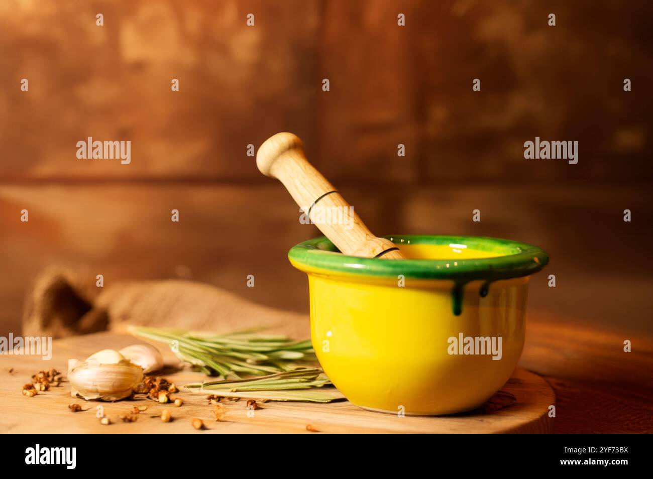 Mortar for chopping and cooking food Stock Photo - Alamy