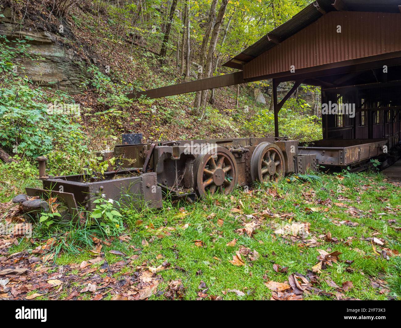 At the abandoned Nuttalburg coal mine in New River Gorge National Park ...