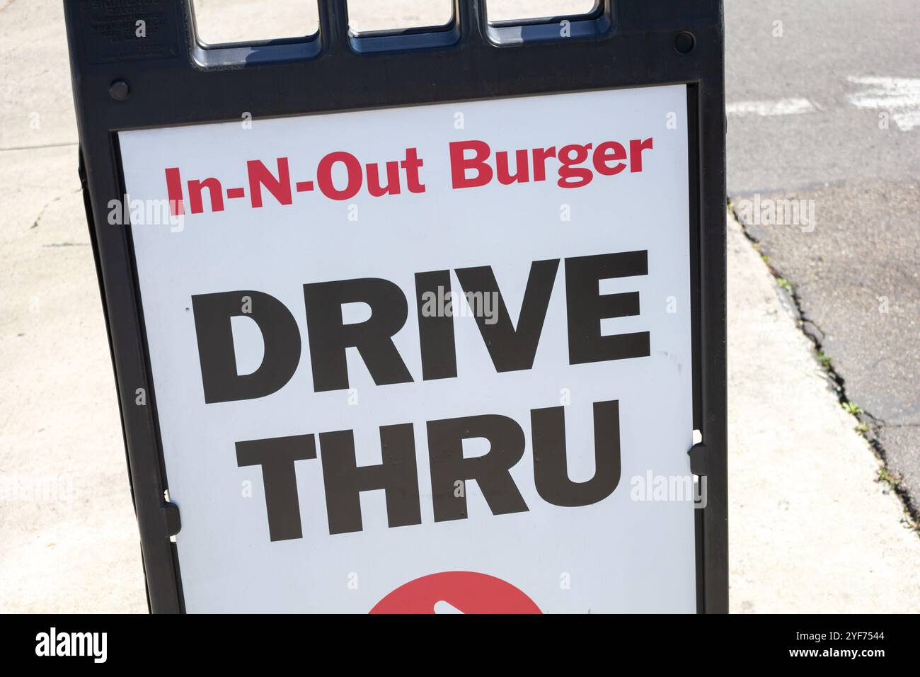 Anaheim, California, United States - 03-12-2019: A view of a drive thru ...