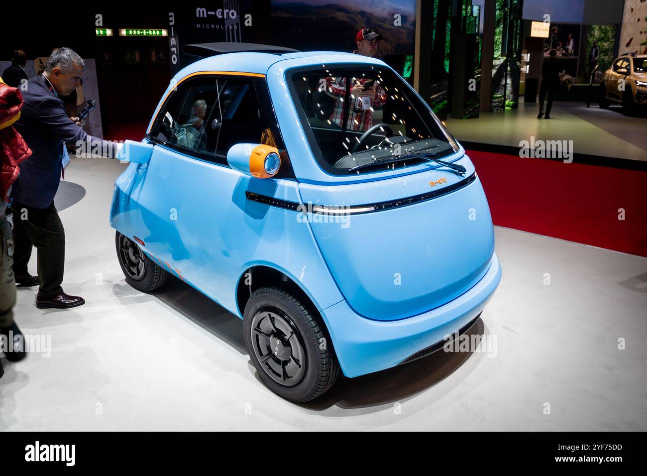 Microlino m-ero electric bubble car at the Geneva International Motor ...