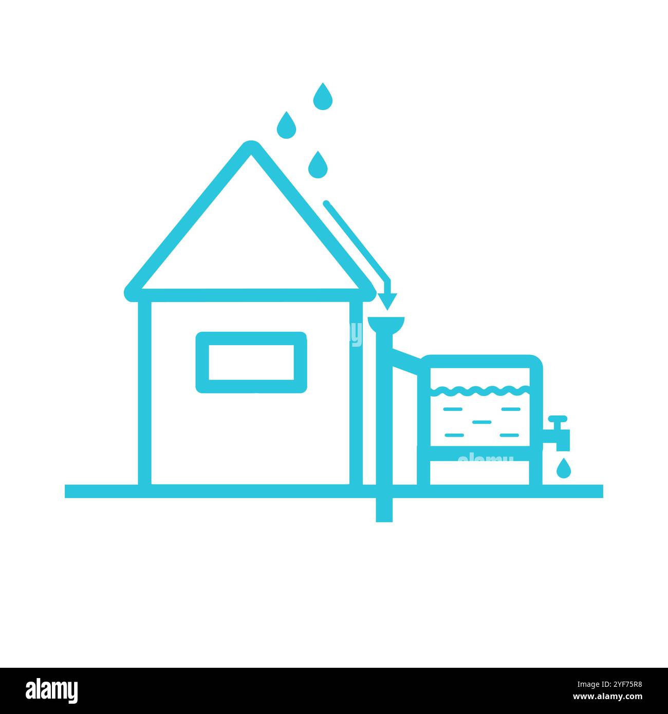 Rainwater harvesting vector vectors hi-res stock photography and images ...