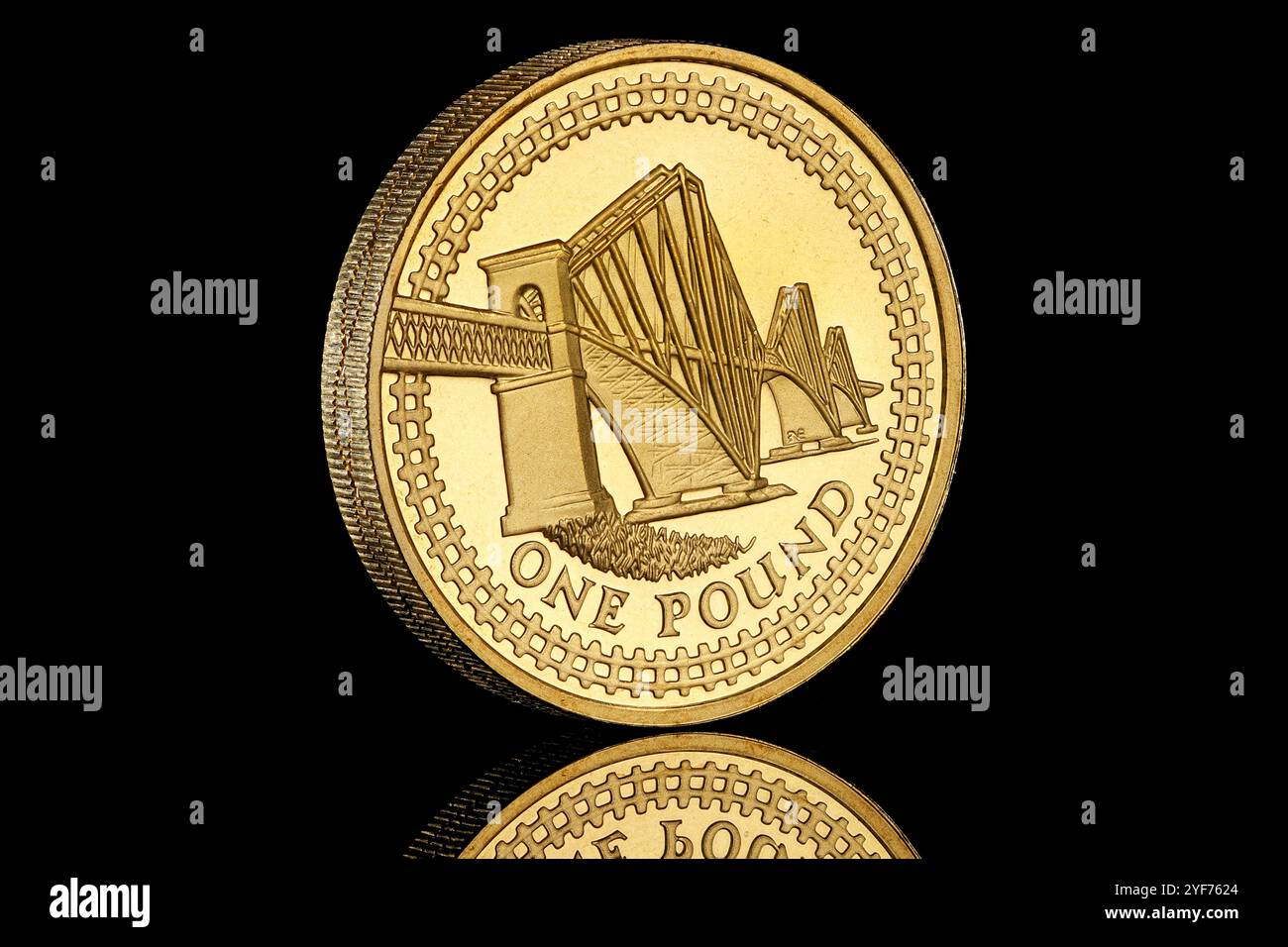 2004 UK £1 coin with a Forth Railway Bridge design by Edwina Ellis. The ...