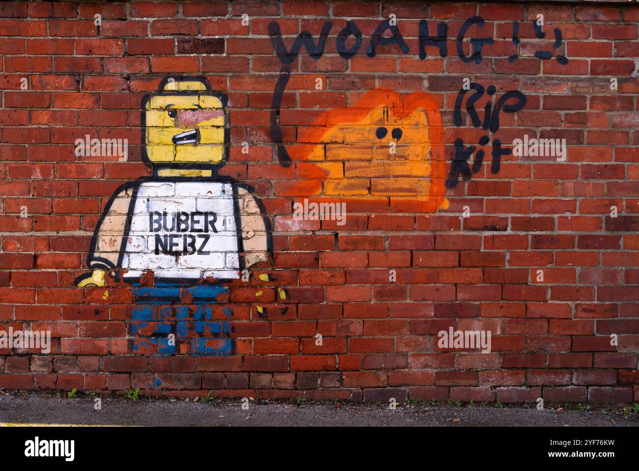 Graffiti, wall, Banksy, spray-paint, public space, colourful, satirical ...