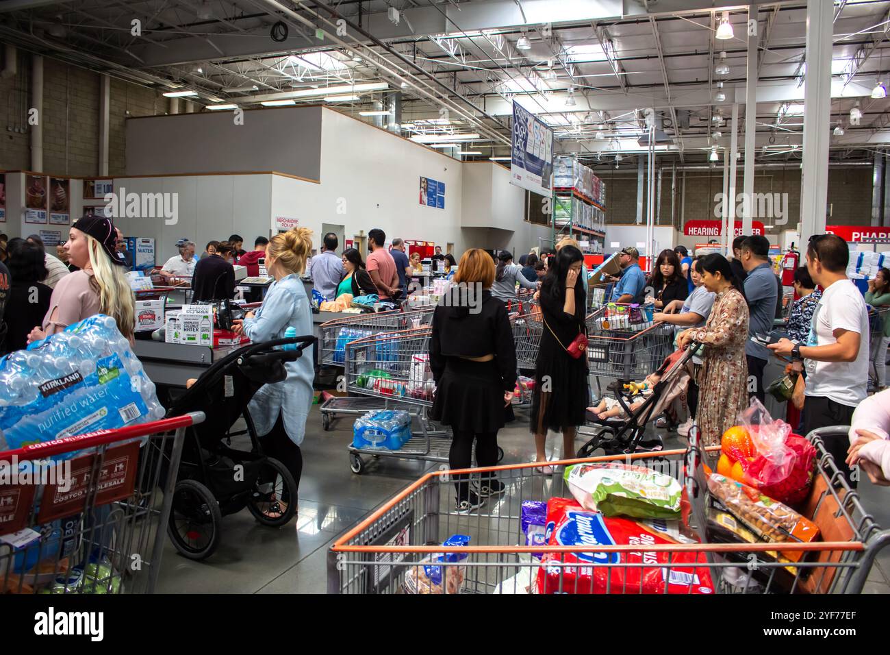 Los Angeles, California, United States - 03-18-19: A view of several ...