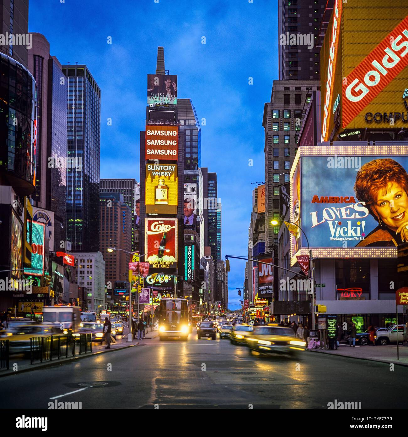 Times square night retro hi-res stock photography and images - Alamy