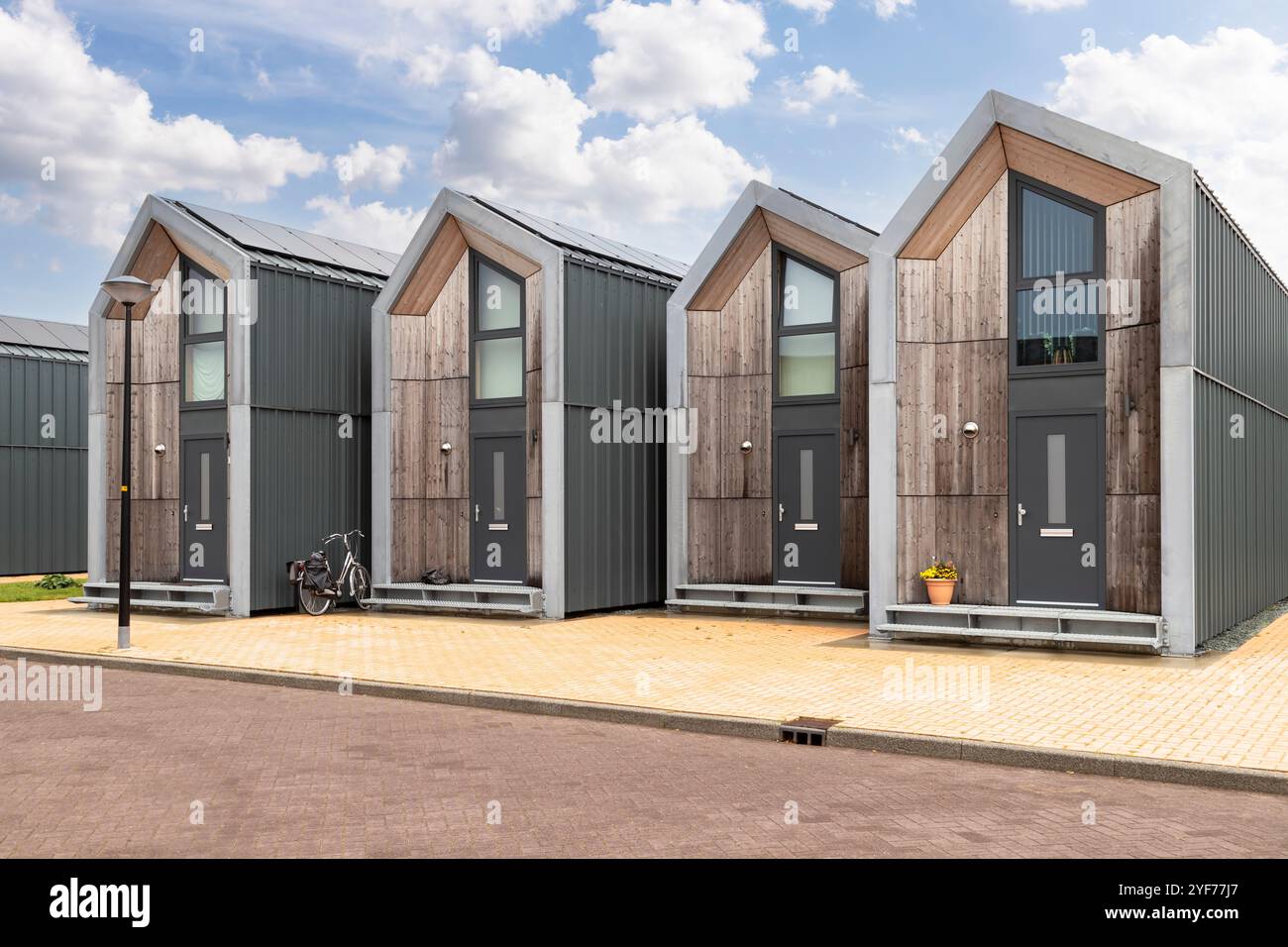 Tiny houses of 39 square meters in the Dutch village of Nijkerk Stock ...