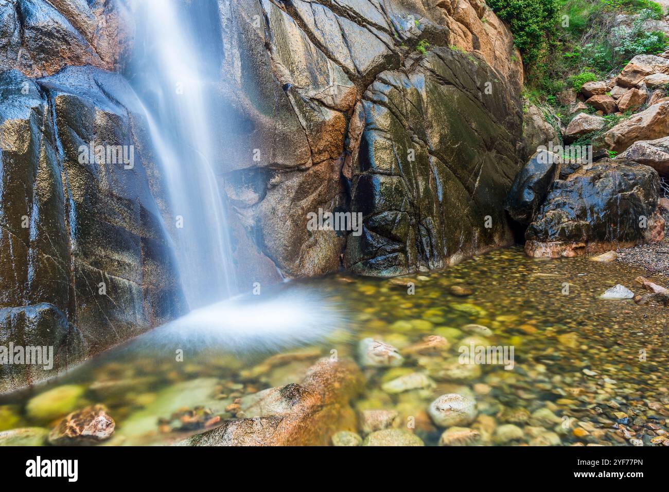 Sa Spendula Waterfall, Villacidro, Sardinia Stock Photo - Alamy