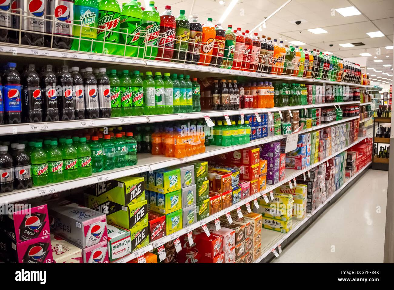 Los Angeles, California, United States - 03-19-2019: A view of the soda ...