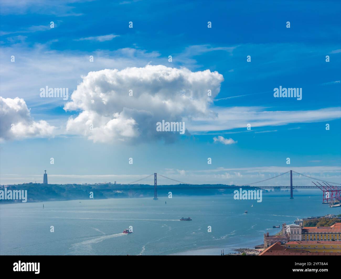 25 April Bridge (Ponte 25 de Abril) and Sanctuary of Christ the King ...