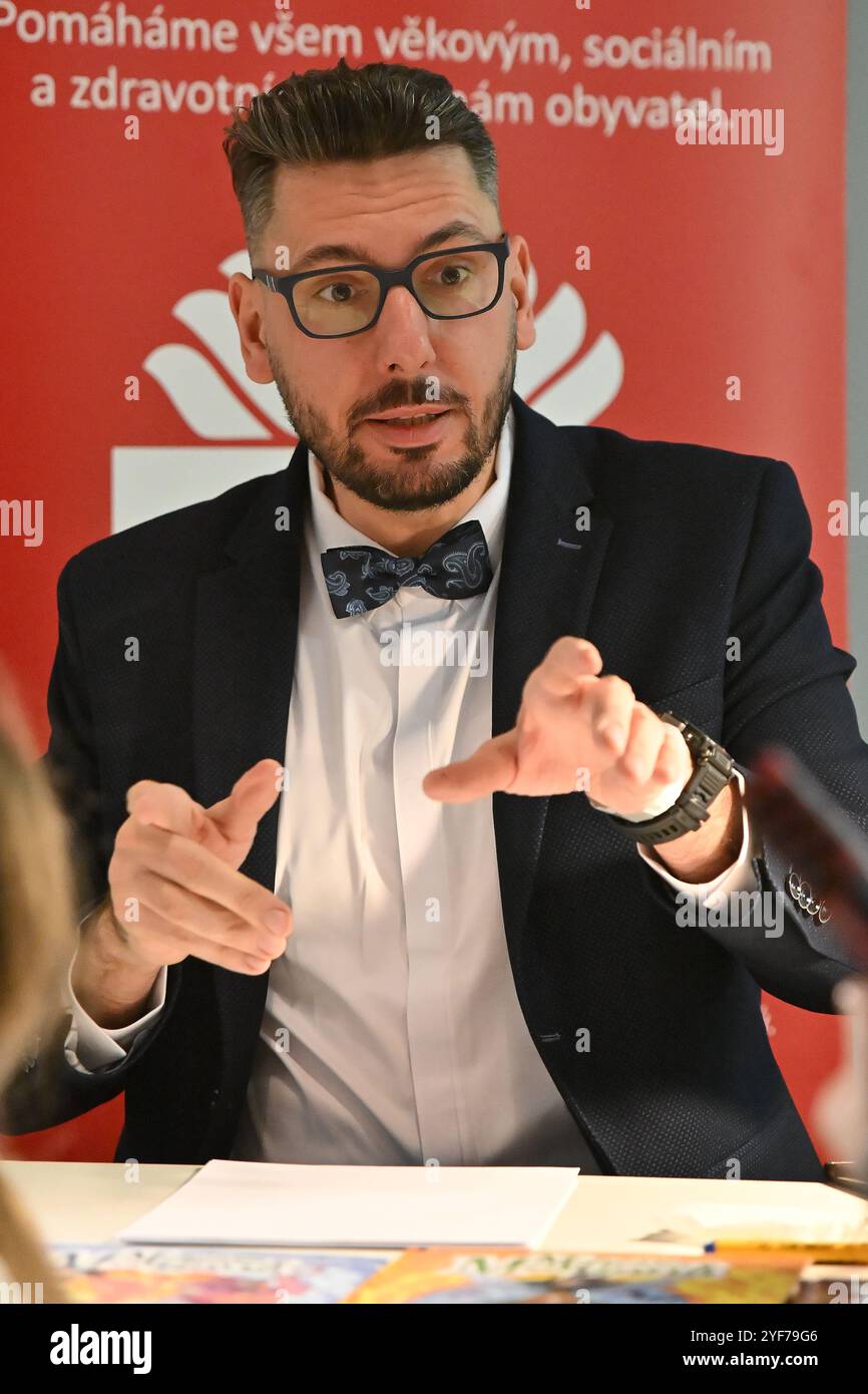 Comic artist and screenwriter Petr Kopl at an opening of the Comic-Con ...