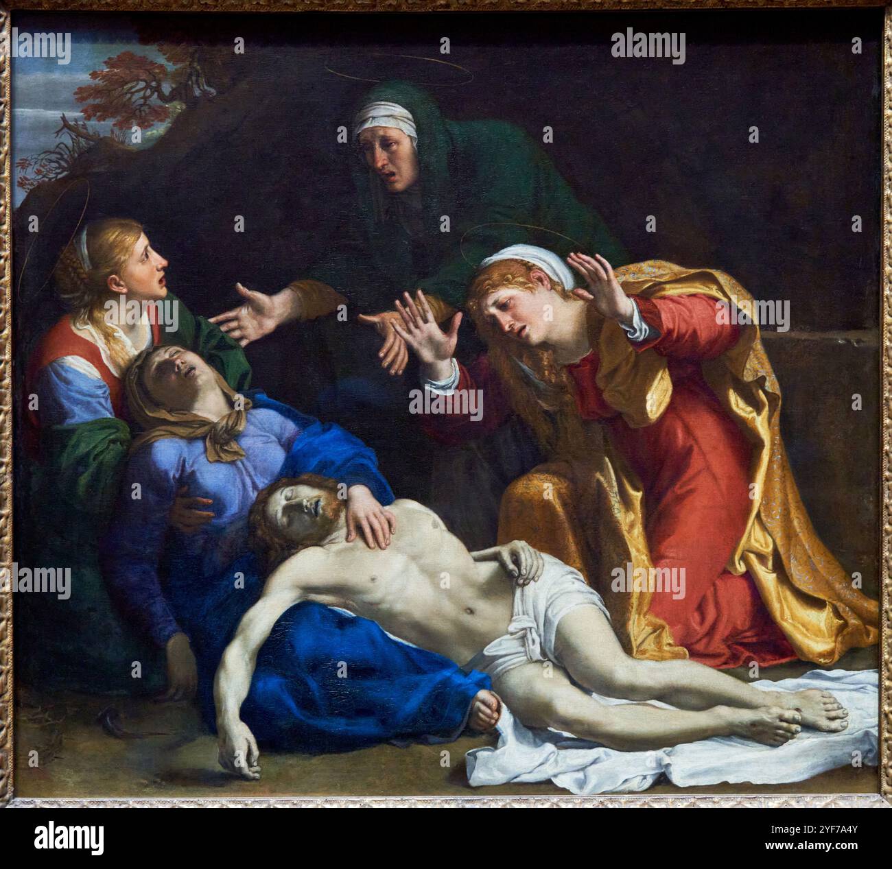 The Dead Christ Mourned (The Three Maries), about 1604, Annibale Carracci (1560-1609), The ...