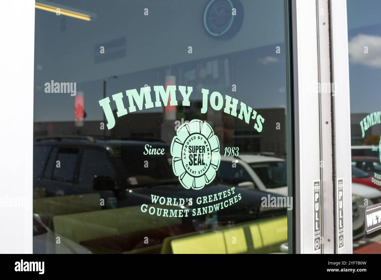 Los Angeles, California, United States - 03-24-2019: A view of a door ...