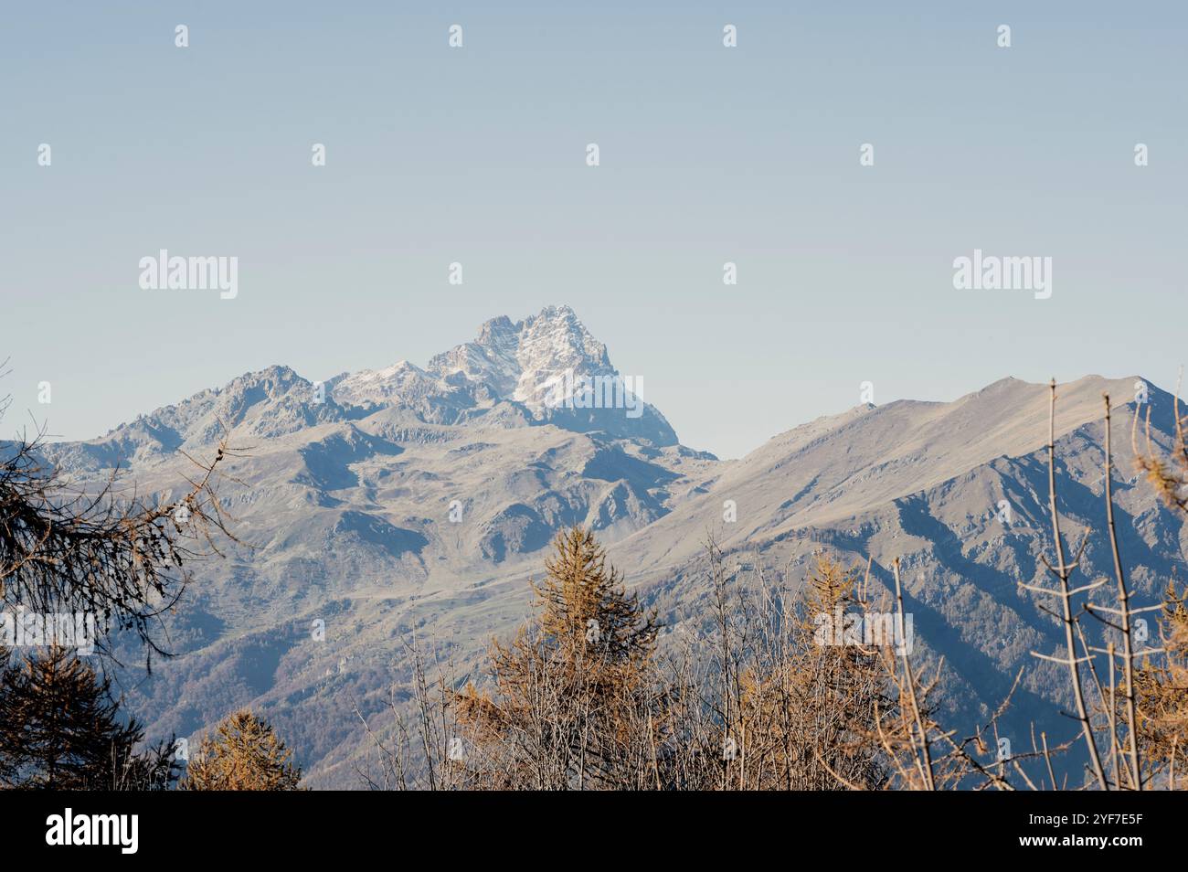 Monte Viso, the highest mountain in the Maritime Alps, photographed ...