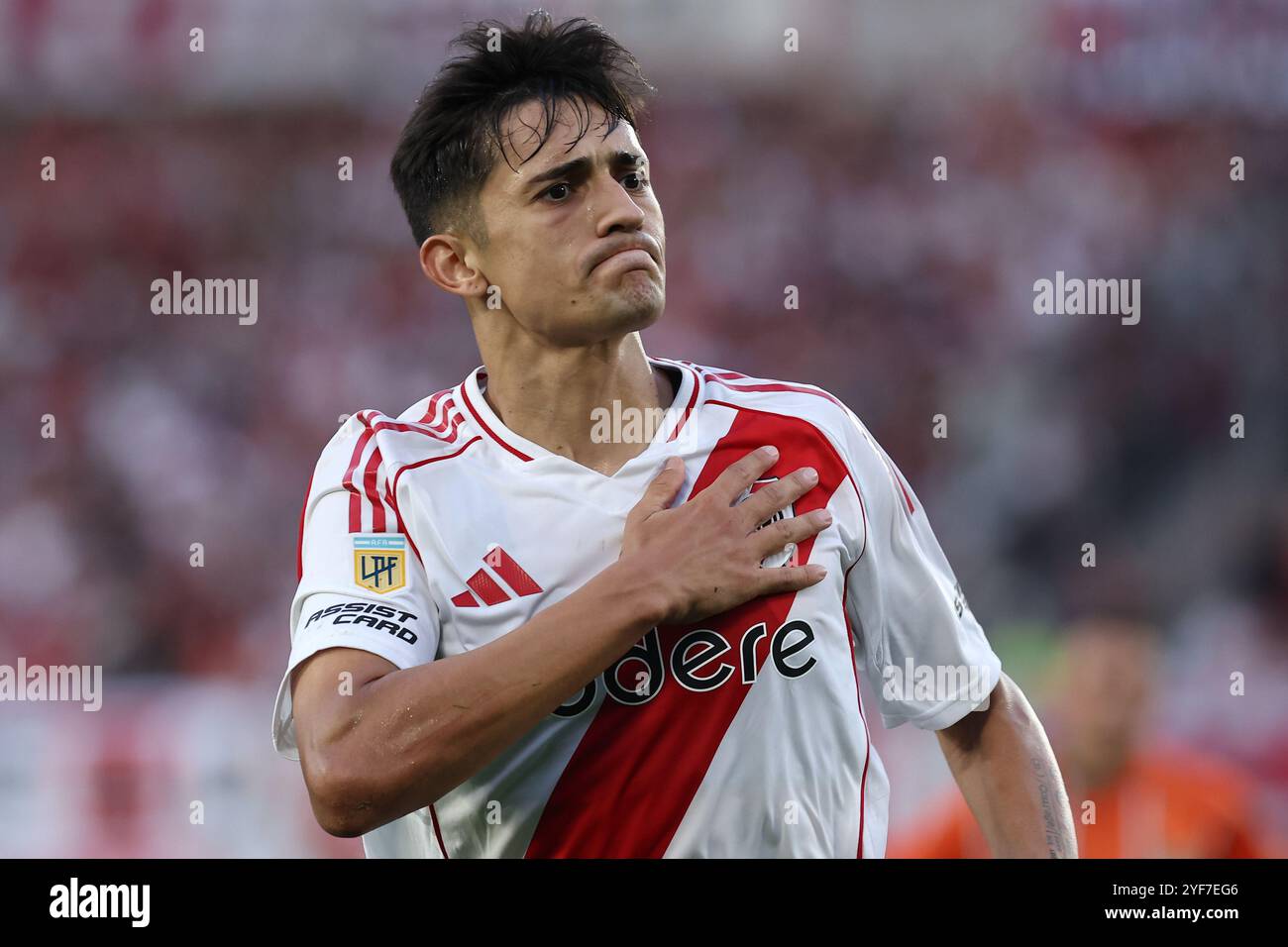 Buenos Aires, on November 2, 2024.River Plate's forward Pablo Solari ...
