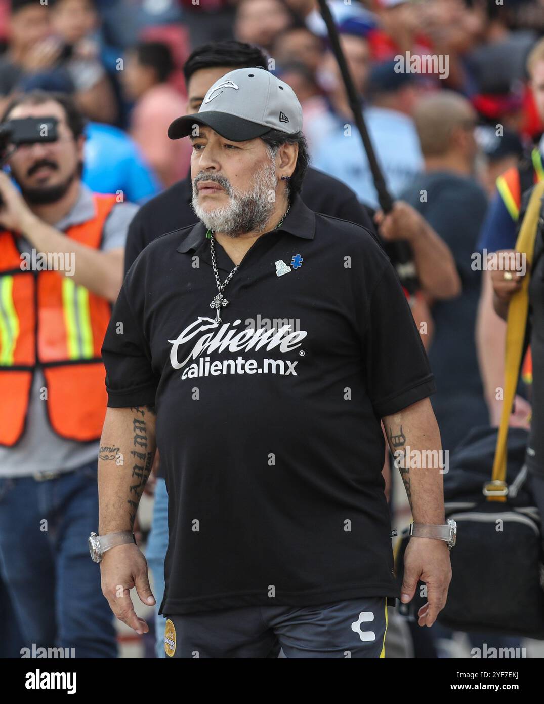 Diego Armando Maradona, Argentine soccer star, as coach during the ...