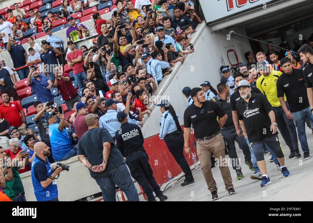 Diego Armando Maradona, Argentine soccer star, as coach during the ...