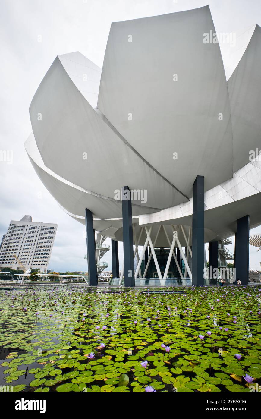 Singapore - August 14, 2024: Futuristic architecture Lotus shaped ...