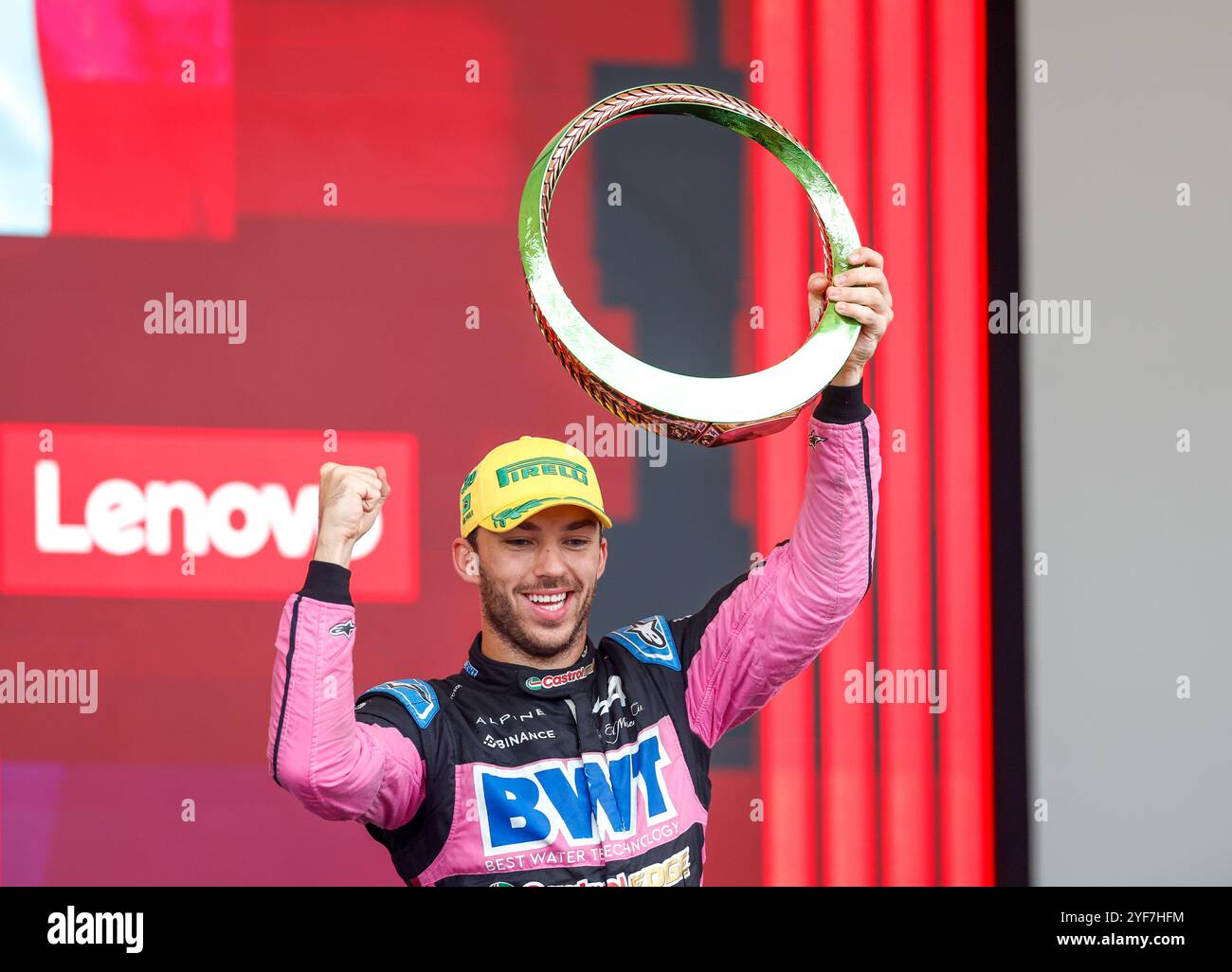 GASLY Pierre (fra), Alpine F1 Team A524, portrait podium trophy during ...