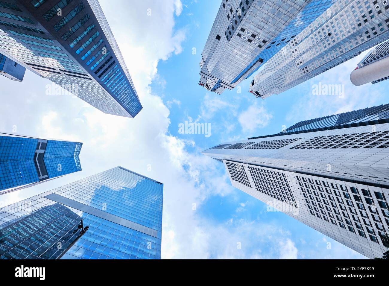 Singapore - January 18, 2025: View of Singapore skyline from Chinatown ...