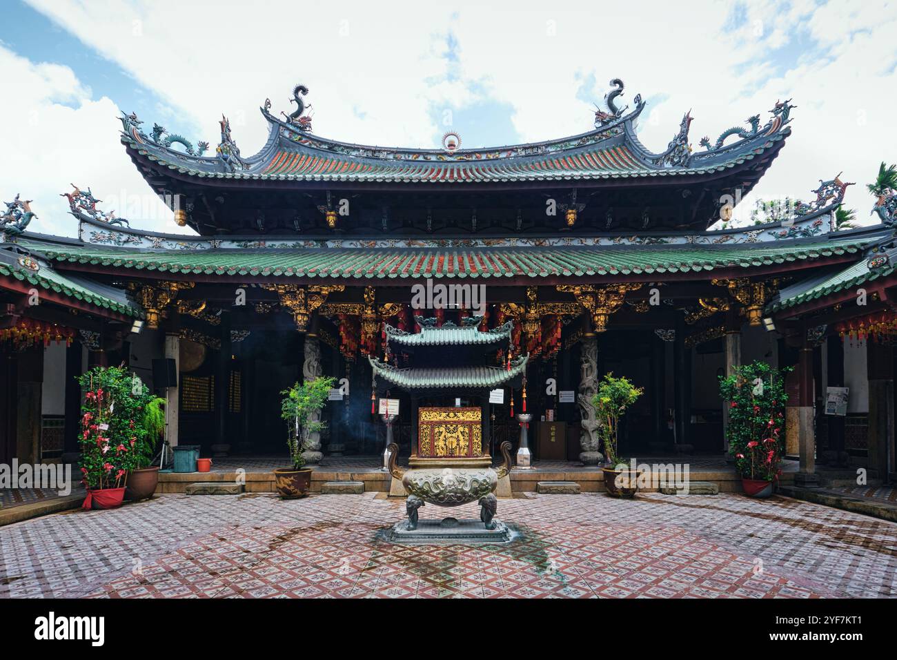 Singapore - August 16, 2024: The taoist Thian Hock Keng Temple or ...