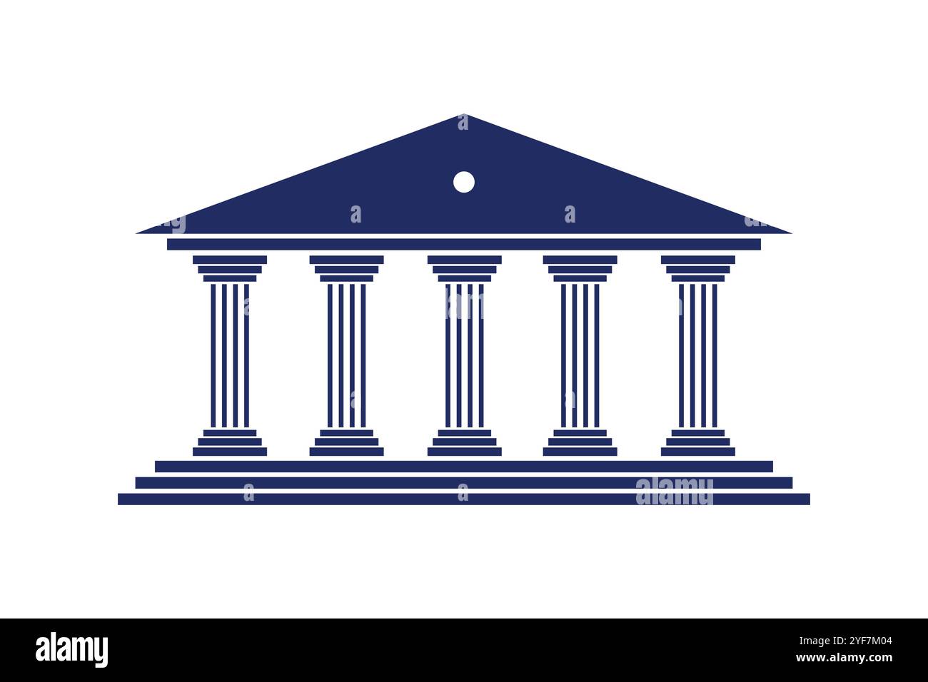 Bank, museum or library icon. Classical architecture building with ...