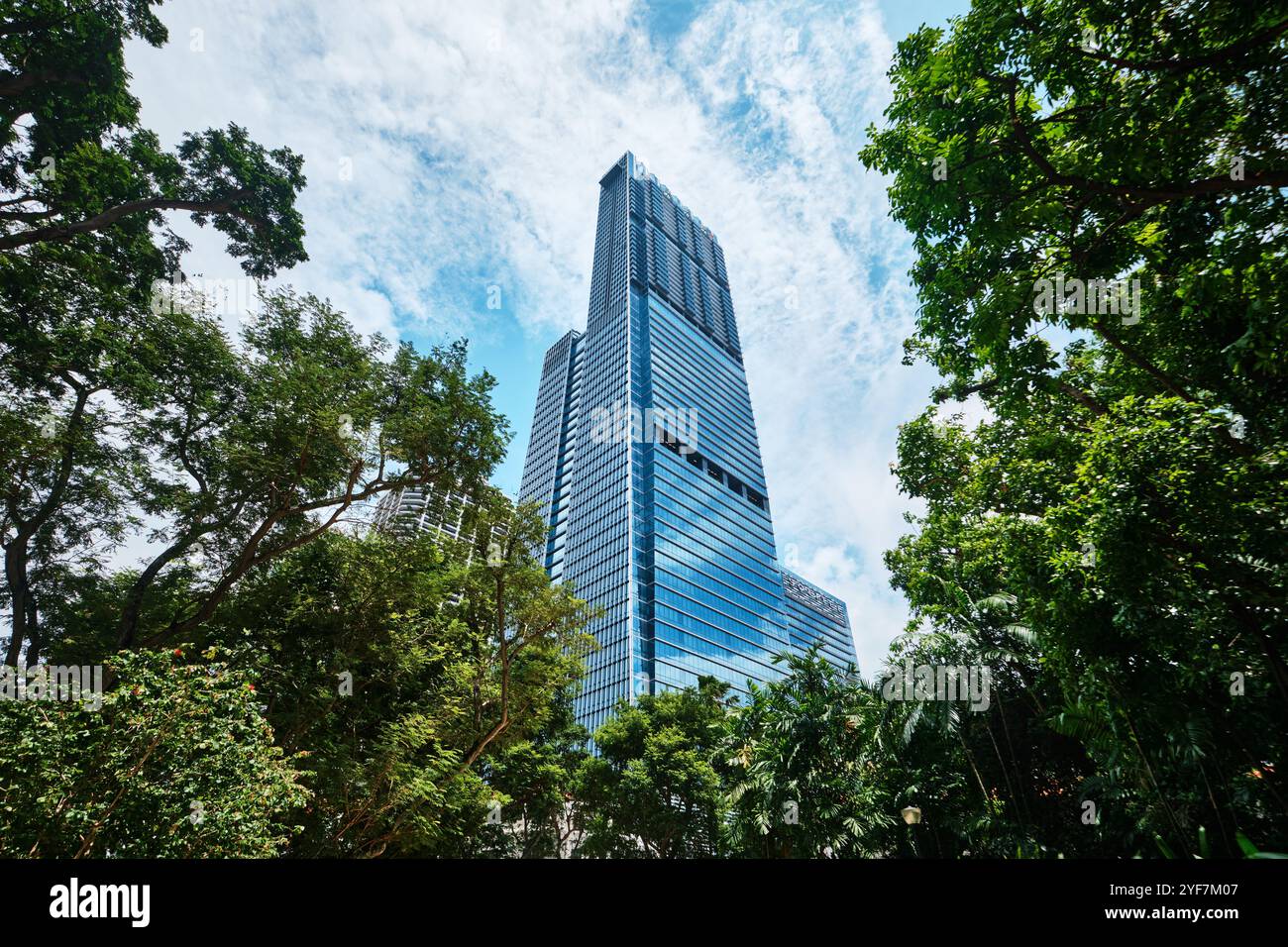 Singapore - January 18, 2025: View of Singapore skyline from Chinatown ...