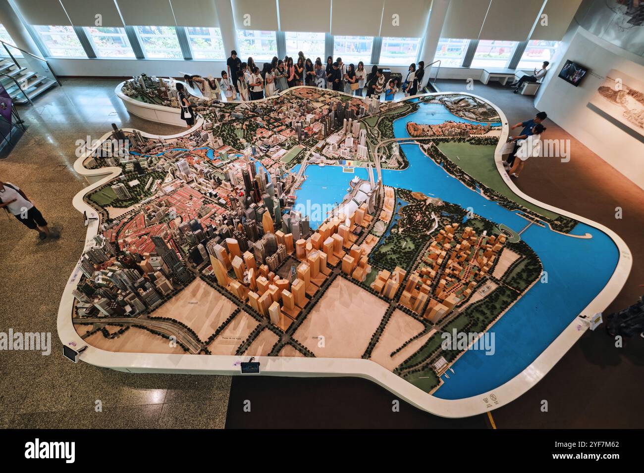 Singapore - January 18, 2025: A city gallery model of Singapore ...