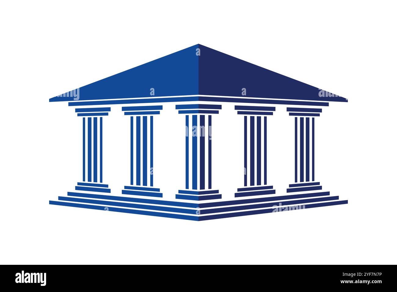 Bank, museum or library icon. Classical architecture building with ...