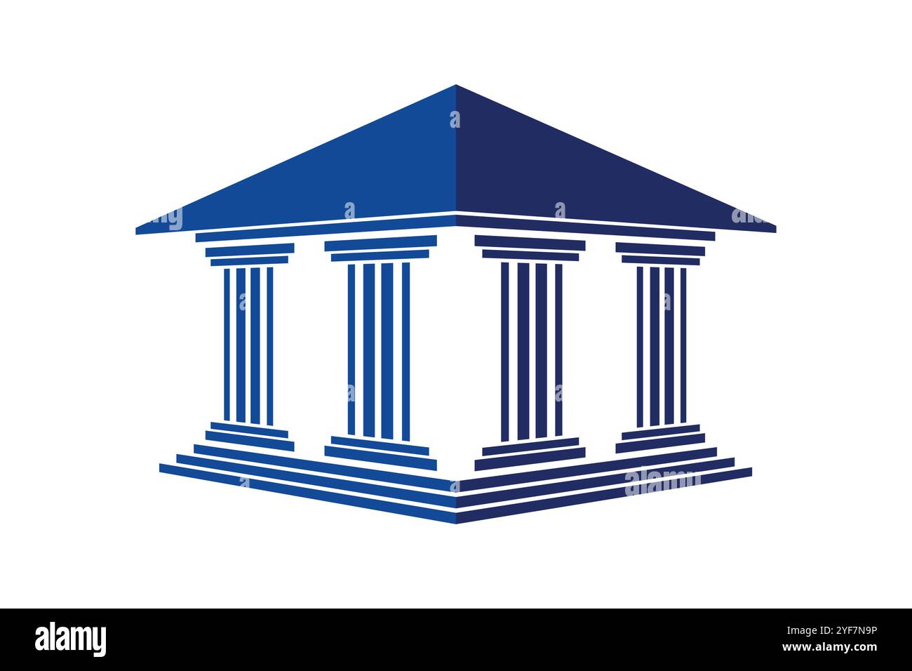 Bank, museum or library icon. Classical architecture building with ...