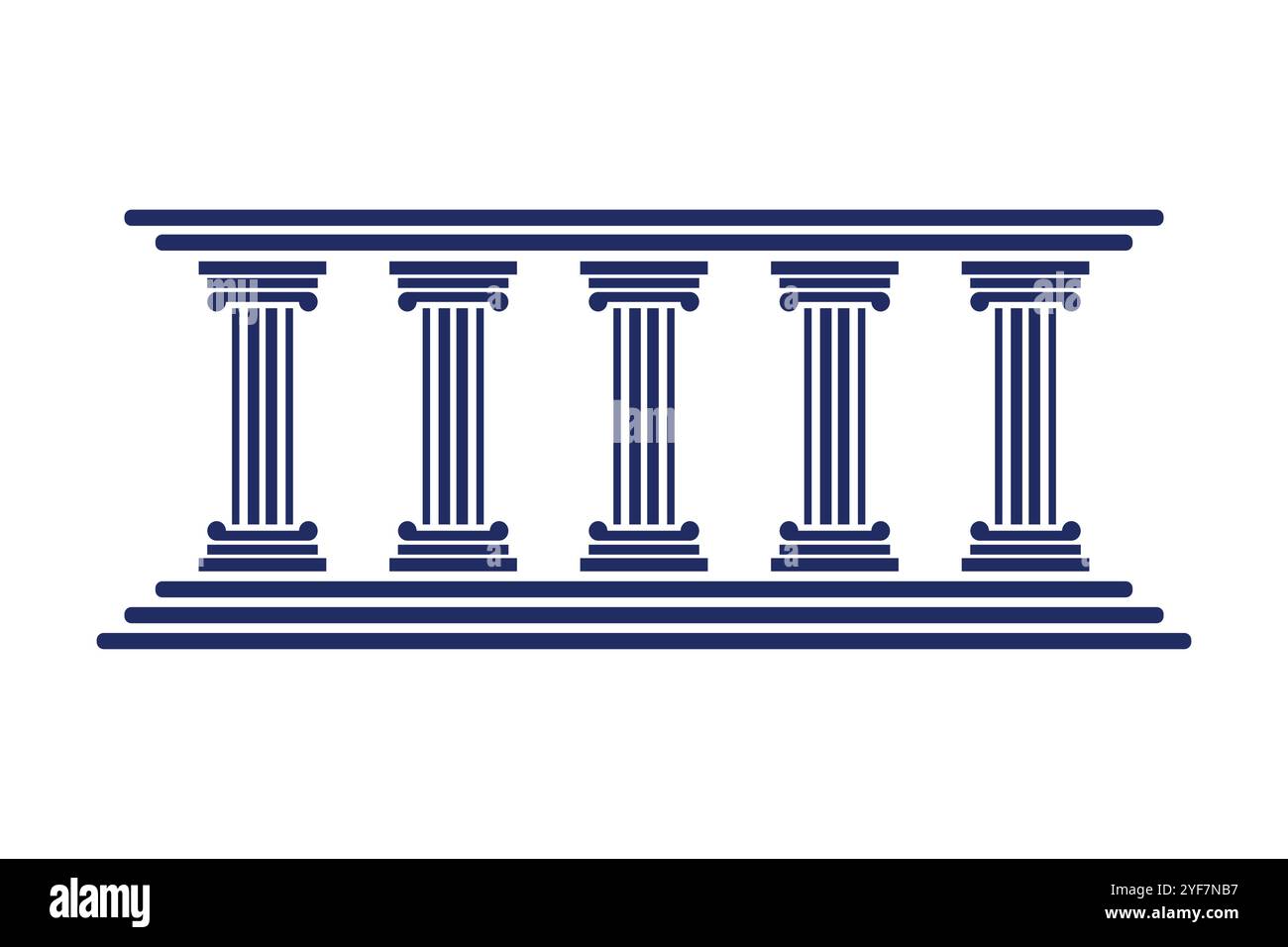 Bank, museum or library icon. Classical architecture building with ...