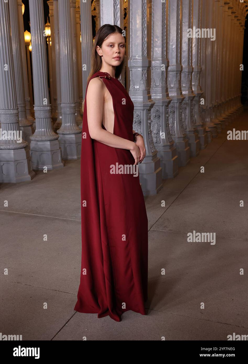 Mia Goth, wearing Gucci, attends the 2024 LACMA Art+Film Gala ...