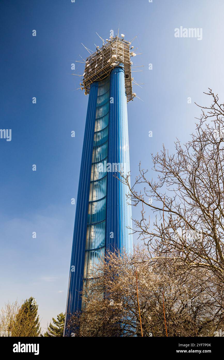 Prague, Czech republic - March 27, 2022. Devin Water Tower in Divci ...