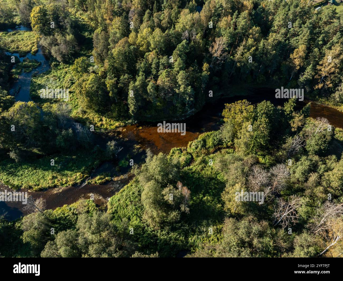 Aerial perspective captures vibrant greenery hi-res stock photography ...
