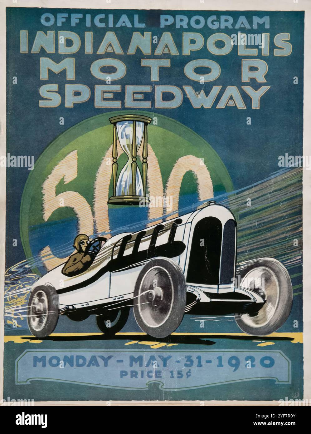 Vintage Cover of Indianapolis Motor Speedway Program for 1920 Stock ...