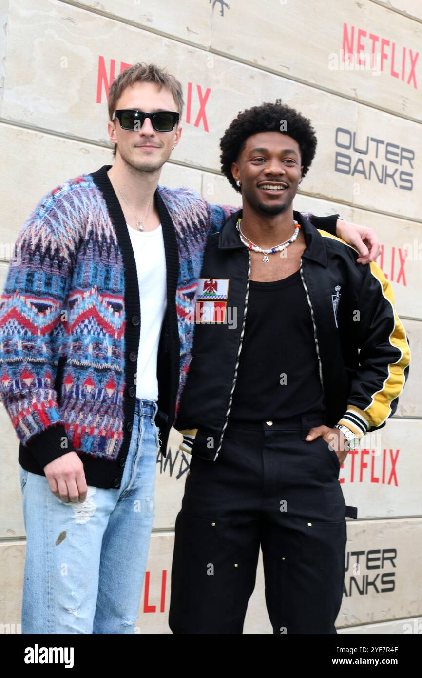 Santa Monica, USA. 2, November, 2024. Pictured left to right, Drew ...