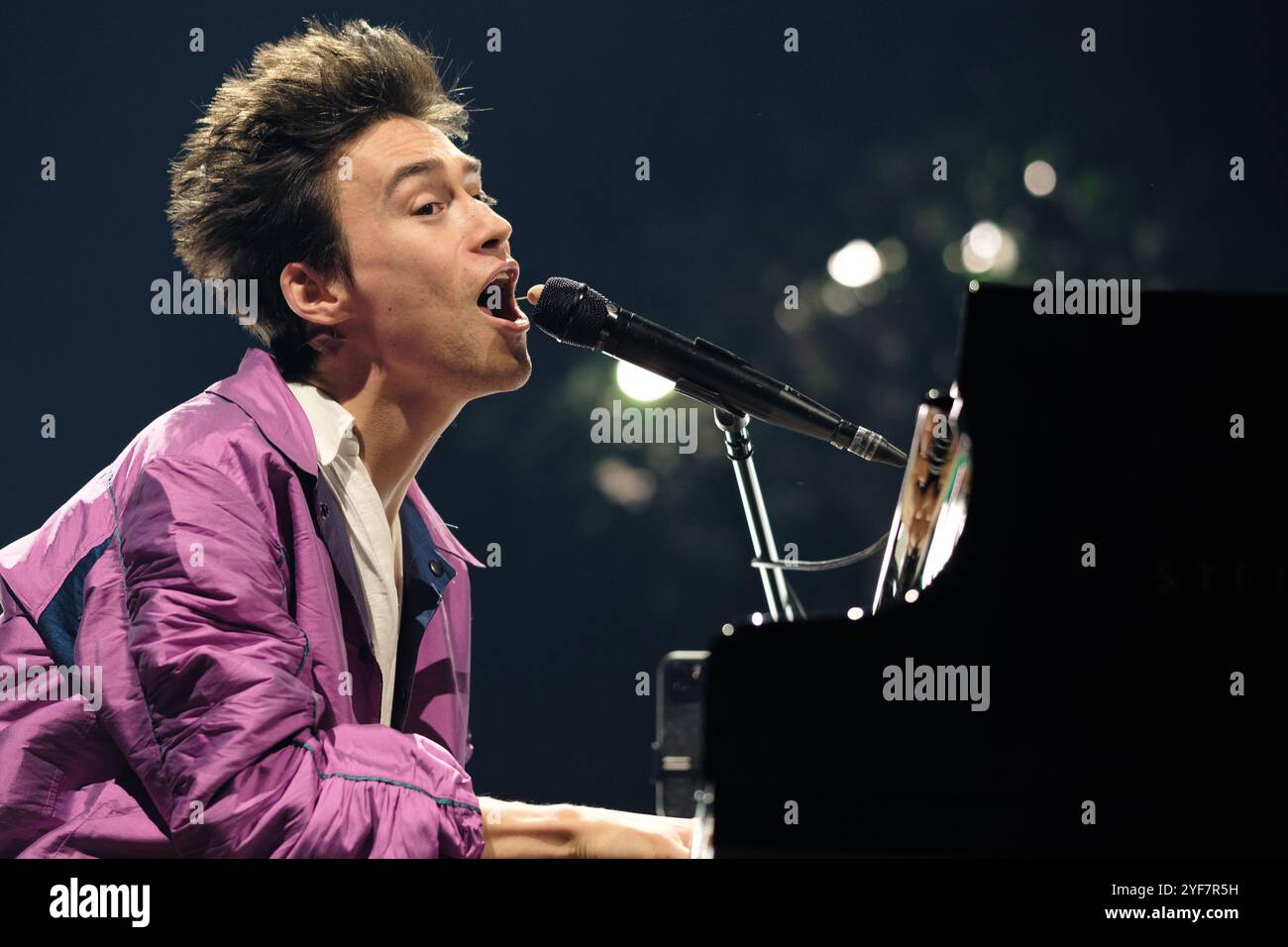the english singer Jacob Collier during the performance at the WiZink ...