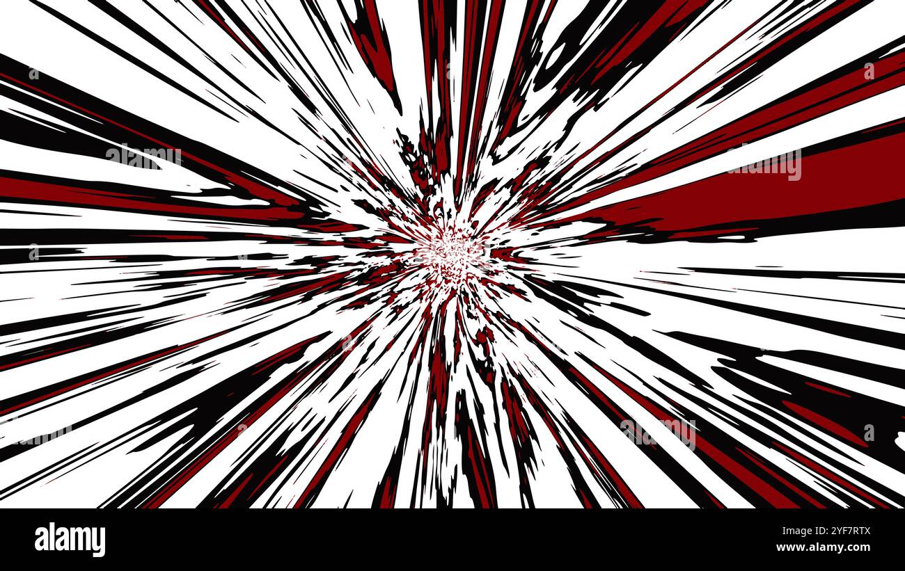 Black and red speed lines on white background. Speed burst background ...