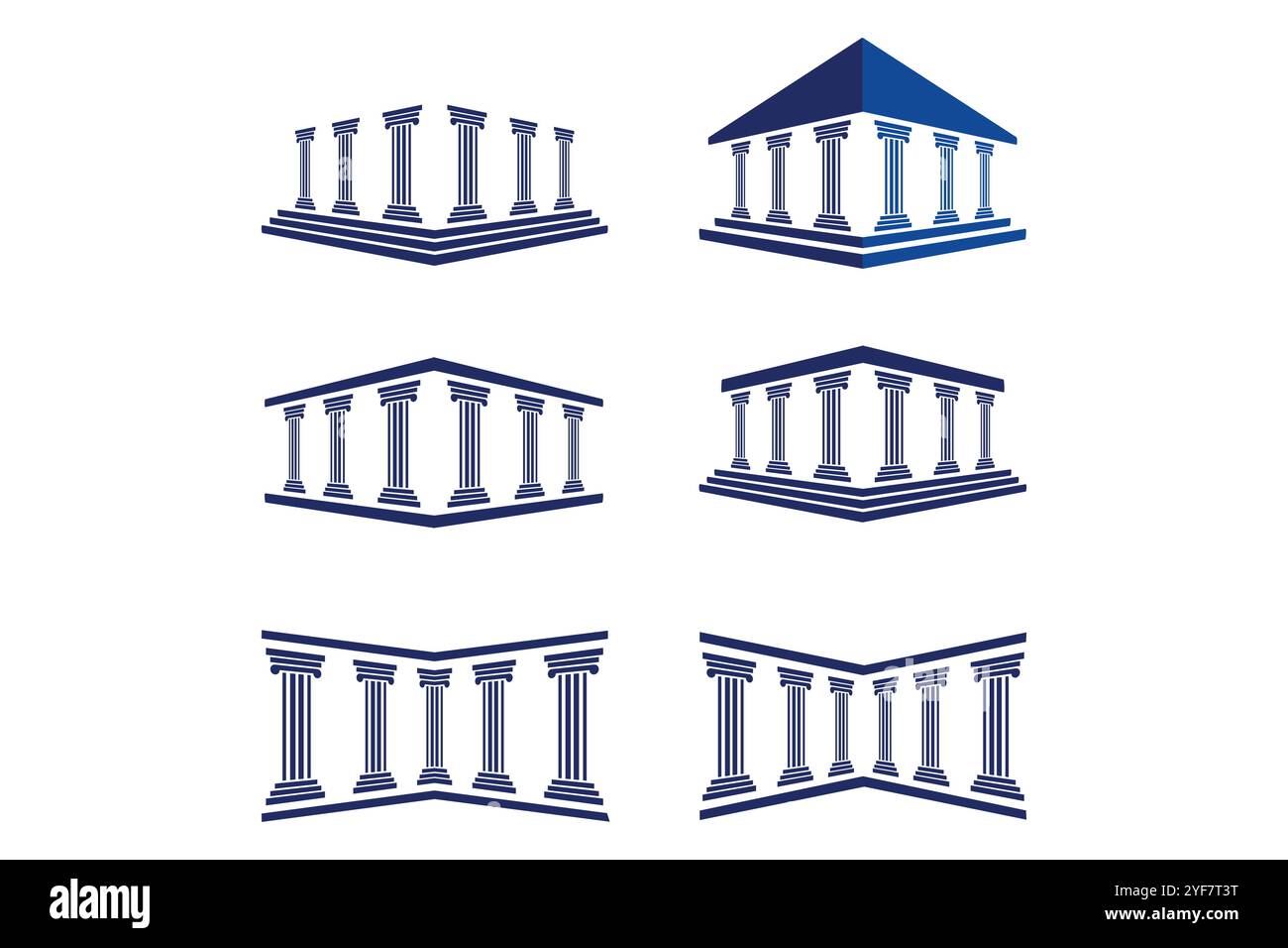 Bank, museum or library 3d icon. Classical architecture building with ...