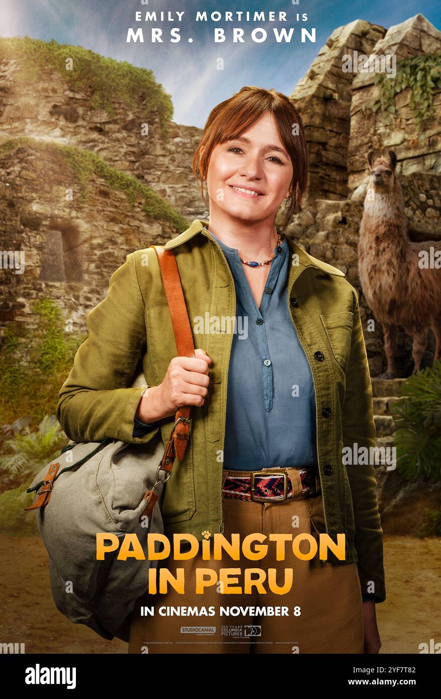 Paddington in Peru (2024) directed by Dougal Wilson and starring Emily Mortimer as Mrs Brown ...