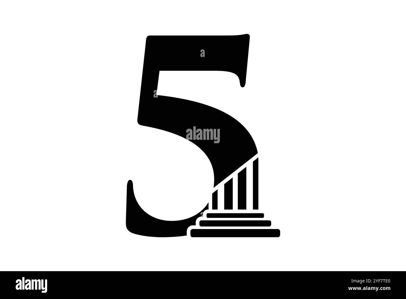 Number 5 Pillar Law Logo Stock Vector Image & Art - Alamy