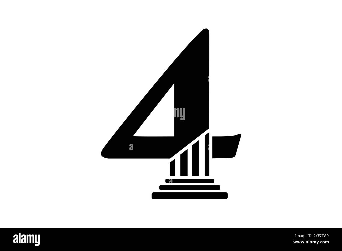 Number 4 Pillar Law Logo Stock Vector Image & Art - Alamy