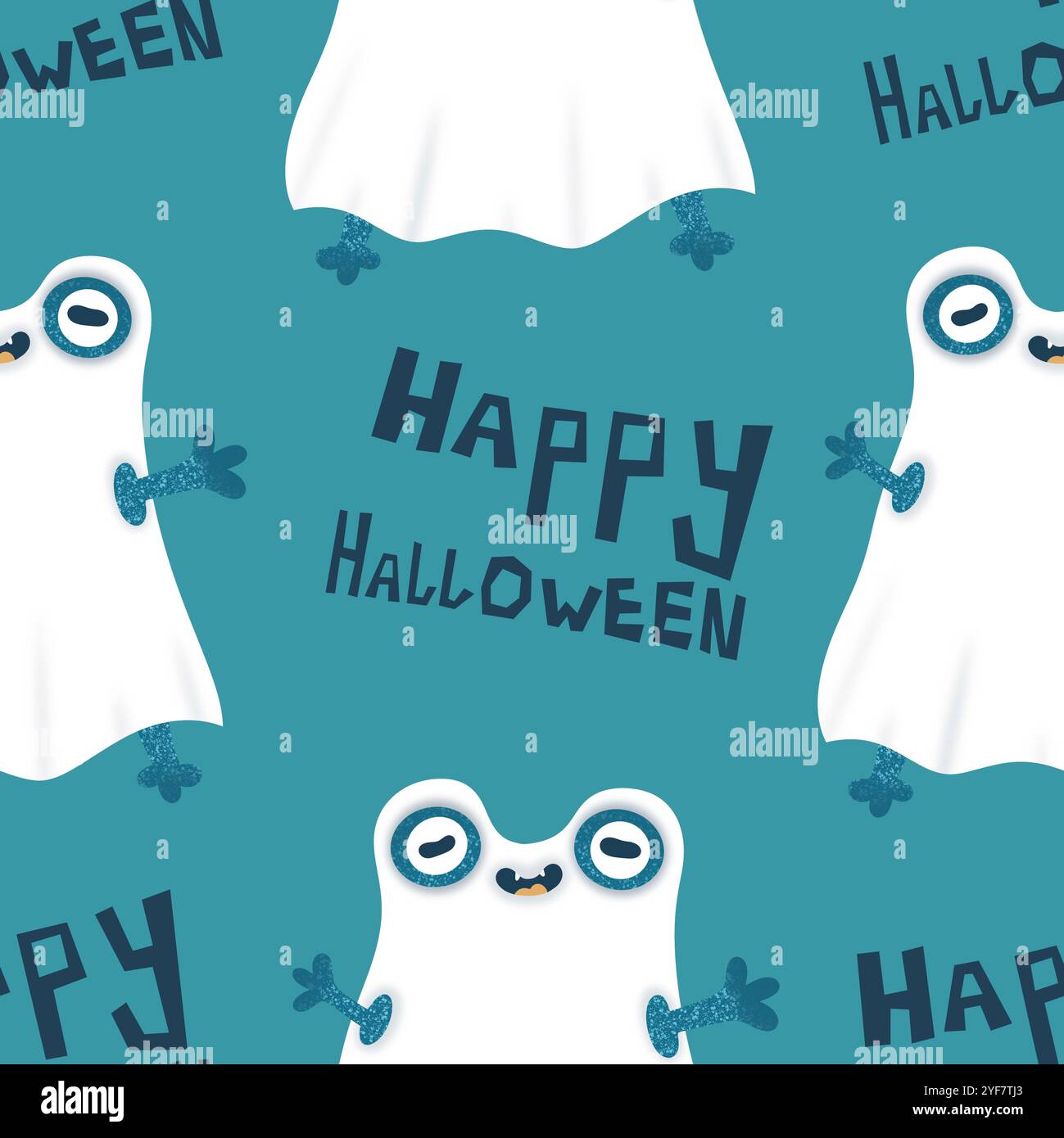 Halloween animals seamless frogs in ghost costume pattern for wrapping ...