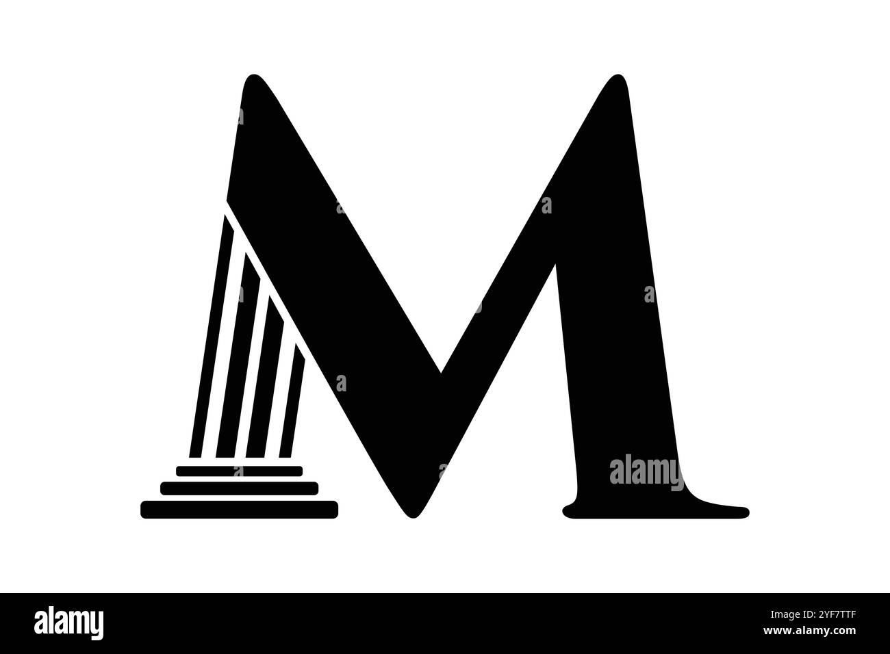 Letter M Pillar Law Logo Stock Vector Image & Art - Alamy