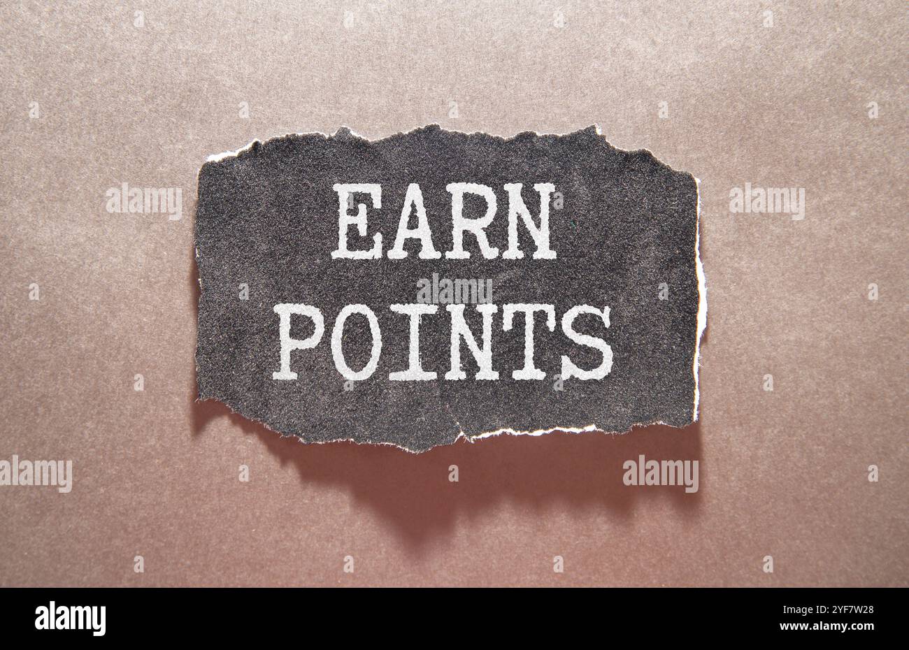 EARN POINTS text on notebook with pen on a chart background Stock Photo ...