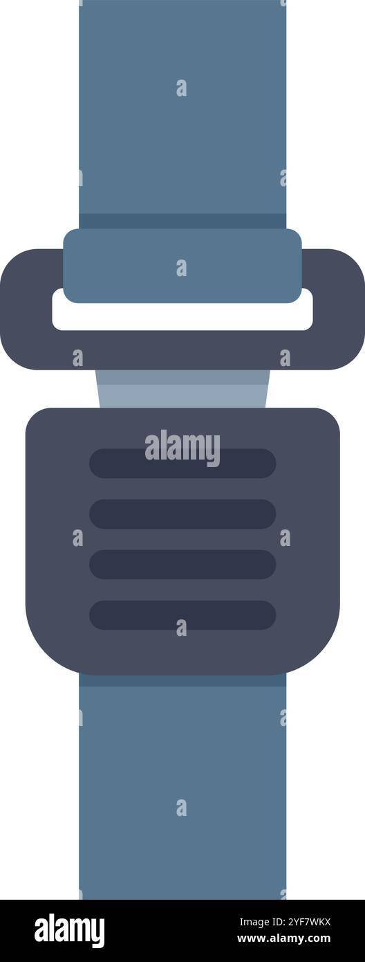 Simple illustration of a safety belt being fastened, emphasizing the ...