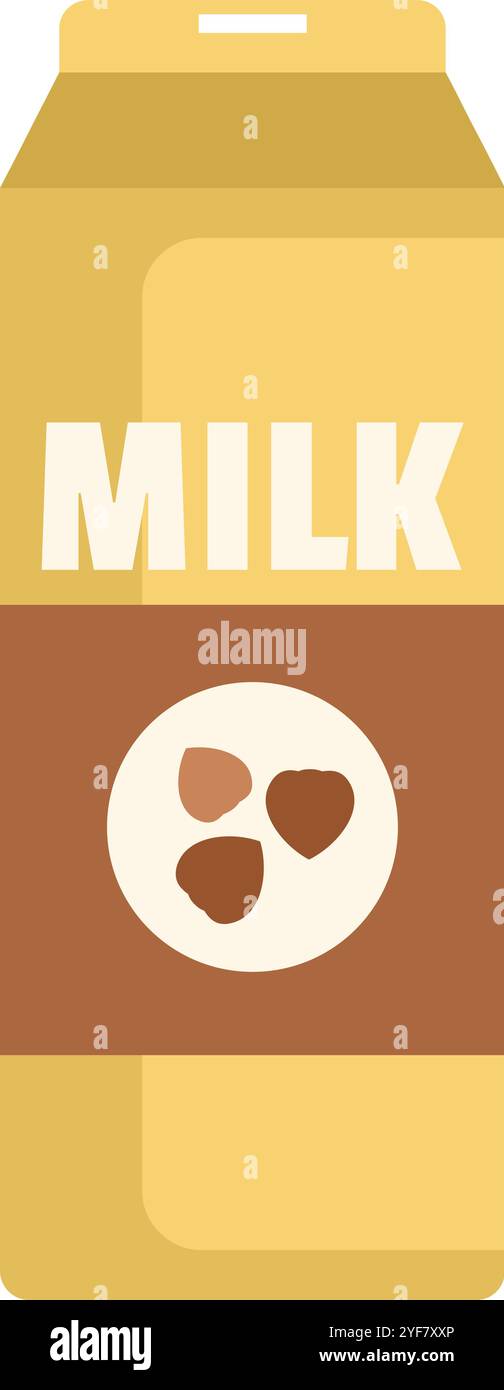 Chocolate milk retail package standing up on a white background Stock ...